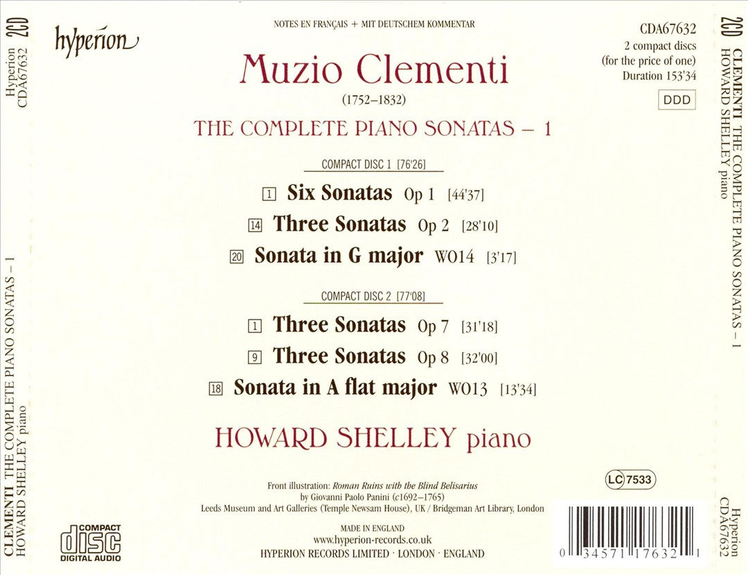 Clementi: The Complete Piano Sonatas, Vol. 1 – Howard Shelley – MovieMars