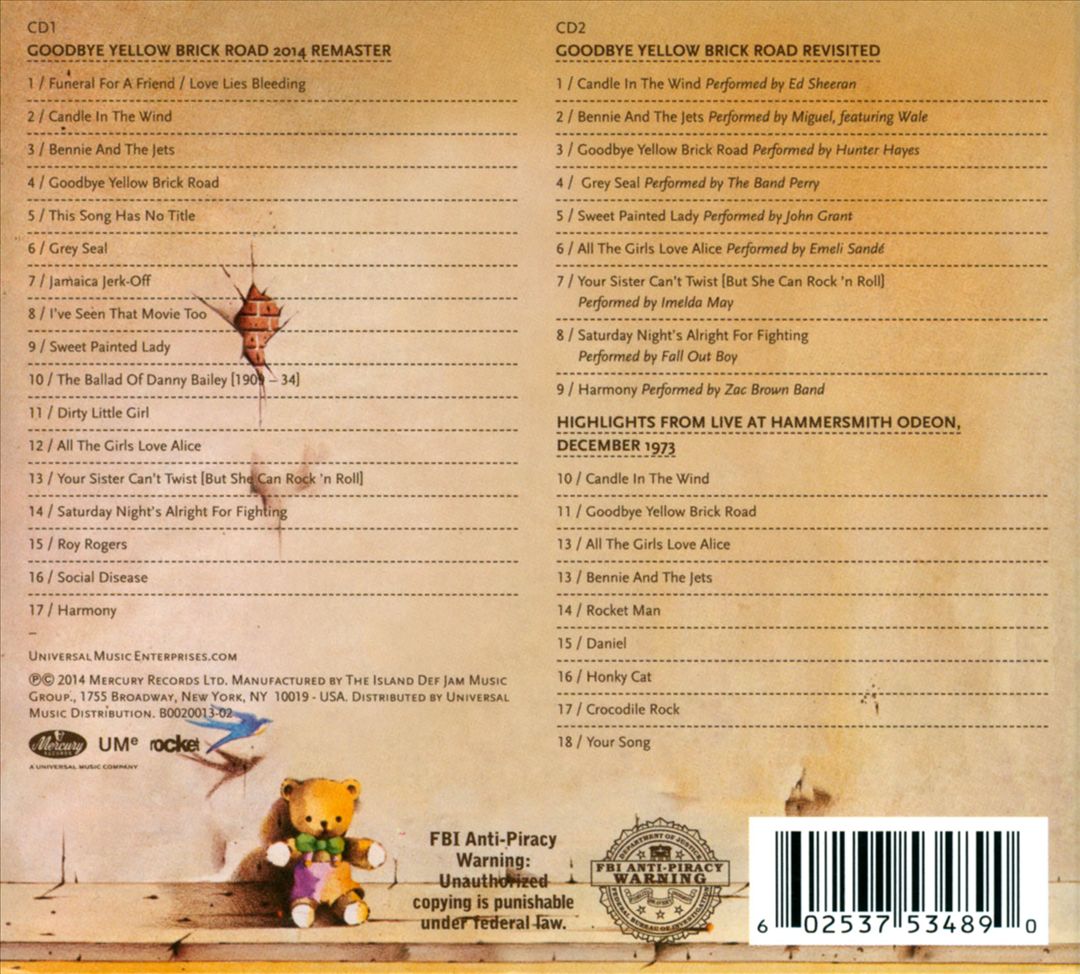 Goodbye Yellow Brick Road [Deluxe Edition] – Elton John – MovieMars