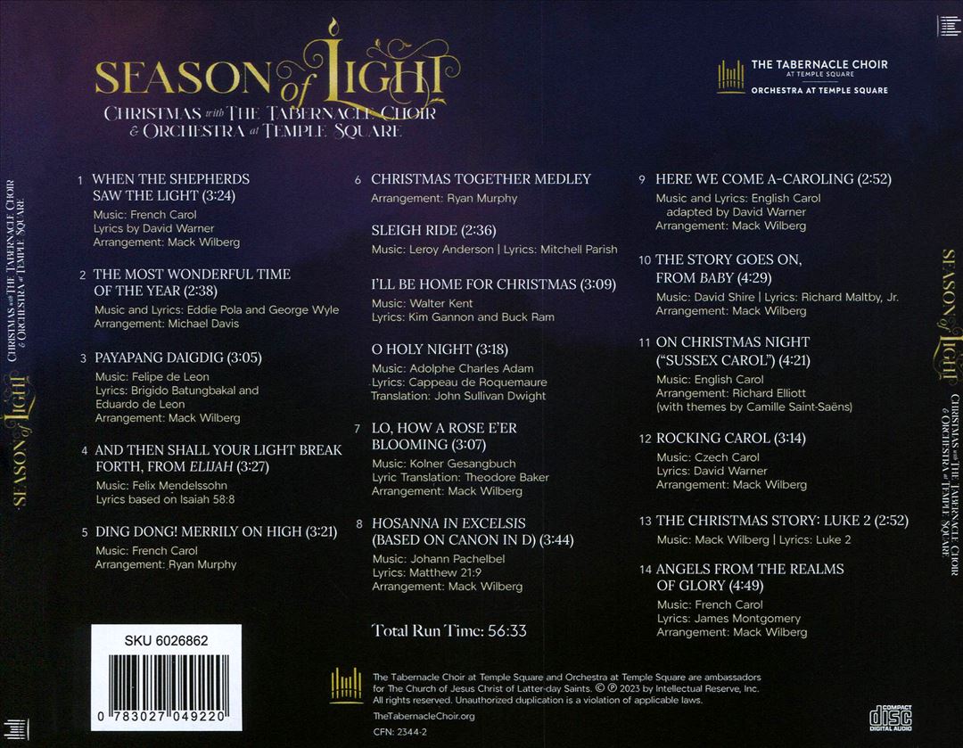 Season of Light: Christmas with The Tabernacle Choir – Tabernacle Choir ...