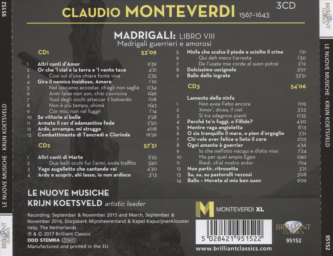 Monteverdi: Madrigali, Libro VIII – Krijn Koetsveld/Le Nuove Musiche – MovieMars