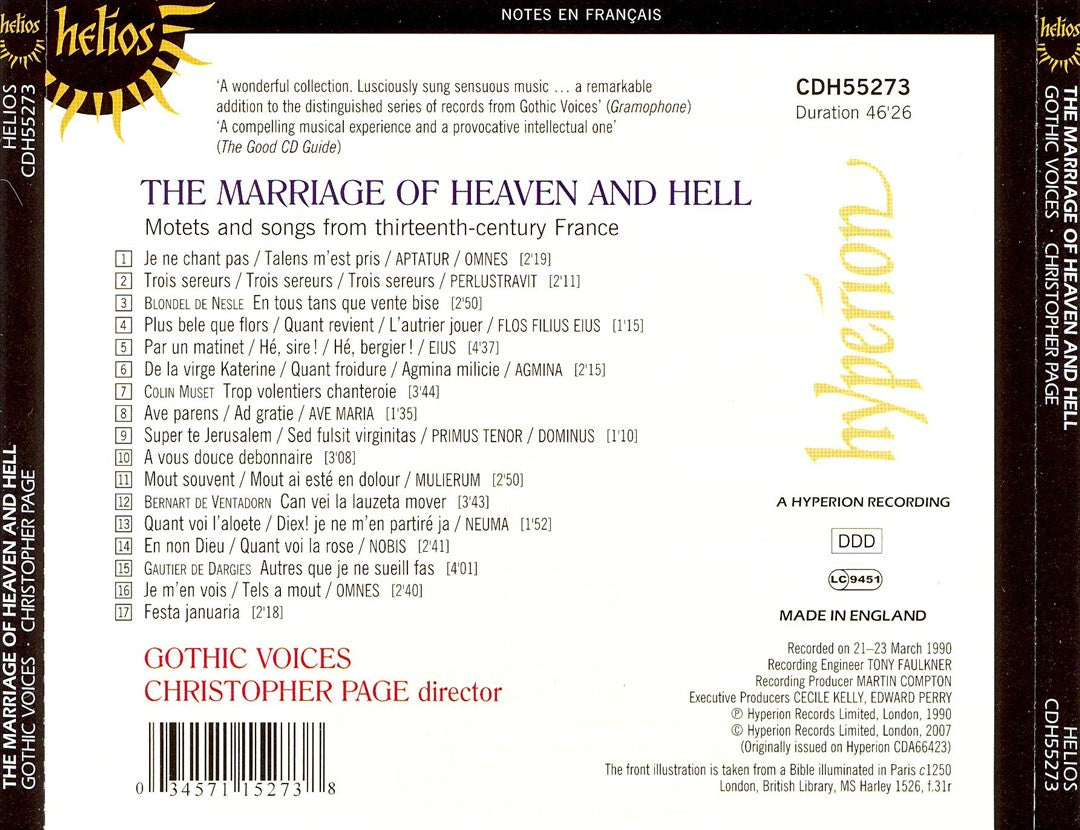 The Marriage of Heaven & Hell – Gothic Voices / Christopher Page ...