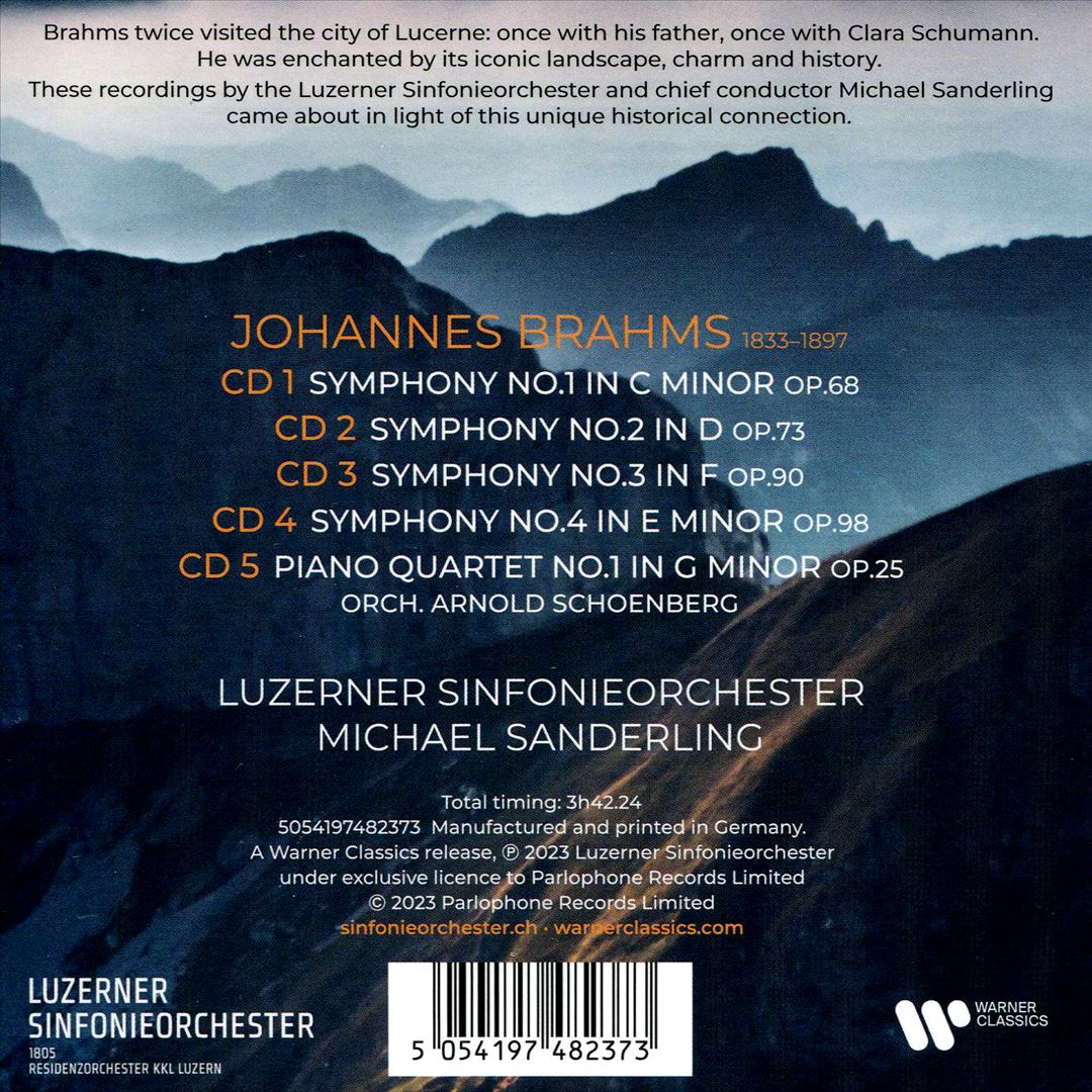 Brahms: The Four Symphonies; Piano Quartet No. 1 (Orch. Schoenberg ...