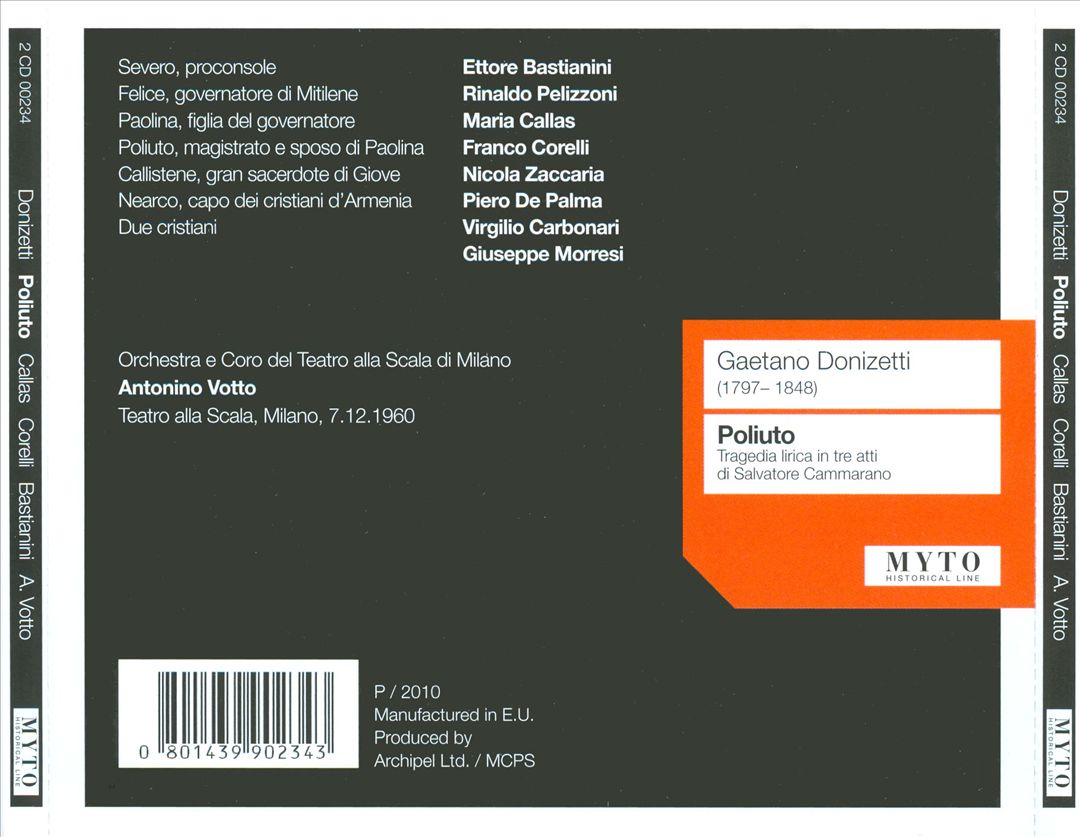 Gaetano Donizetti: Poliuto – Maria Callas / Franco Corelli / Antonino ...