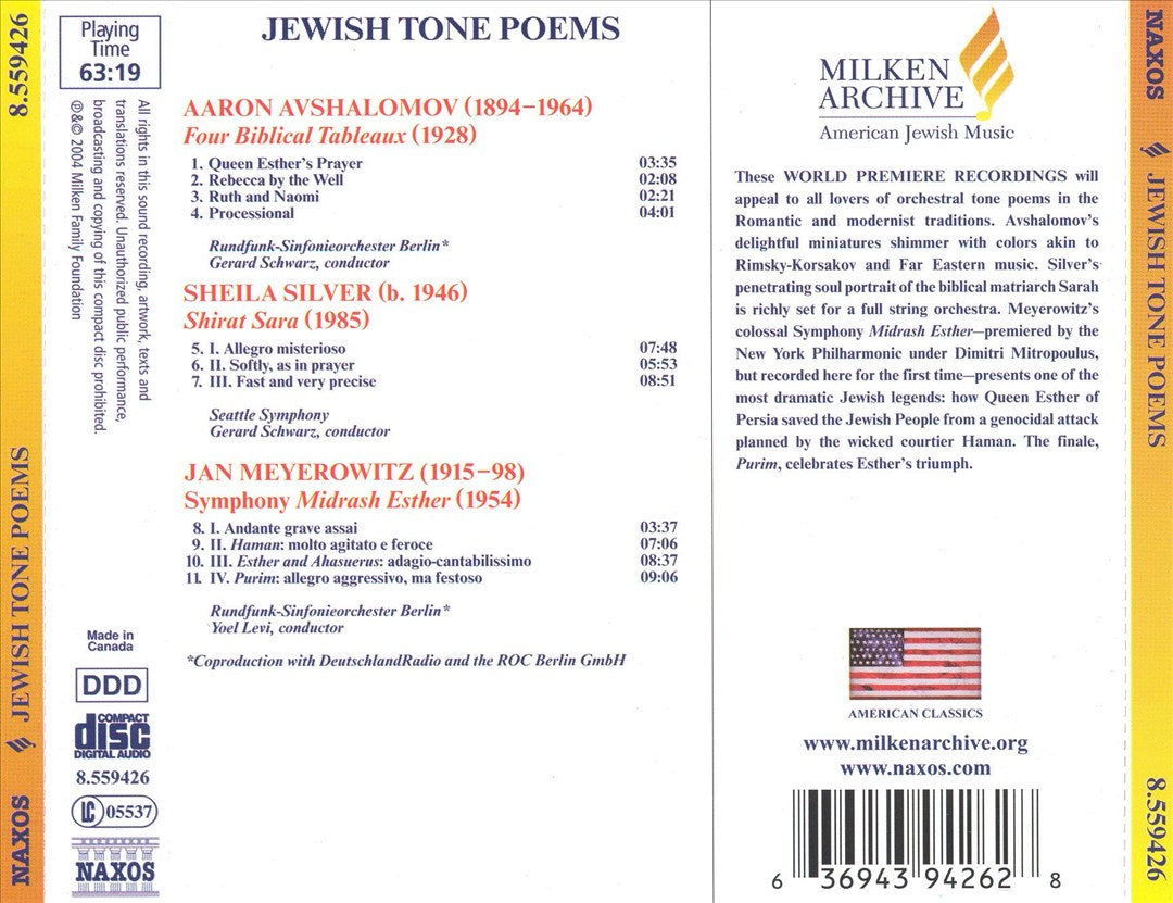 Jewish Tone Poems – Yoel Levi / Gerard Schwarz – MovieMars
