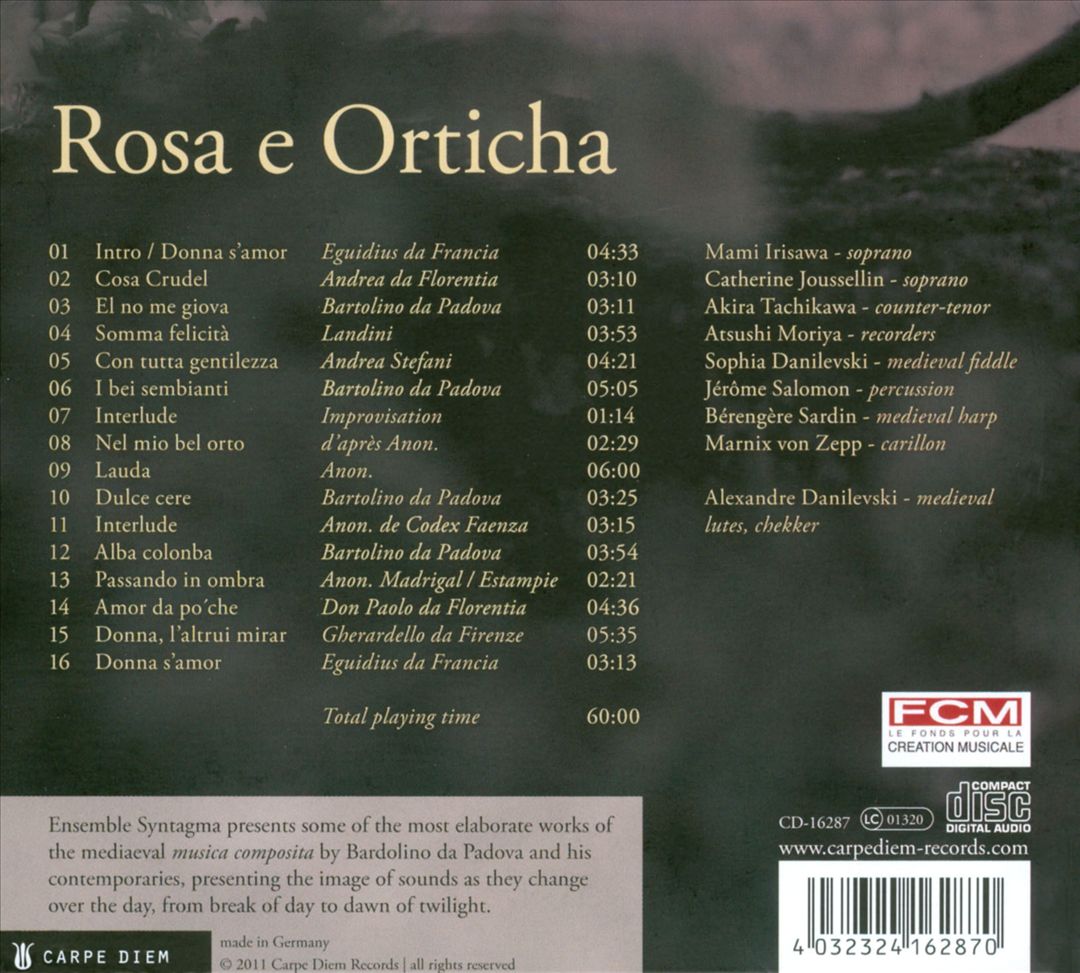 Rosa e Orticha: Music of the Trecento – Ensemble Syntagma – MovieMars