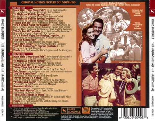 State Fair (1945 & 1962) [Original Soundtrack] – Original Soundtrack ...