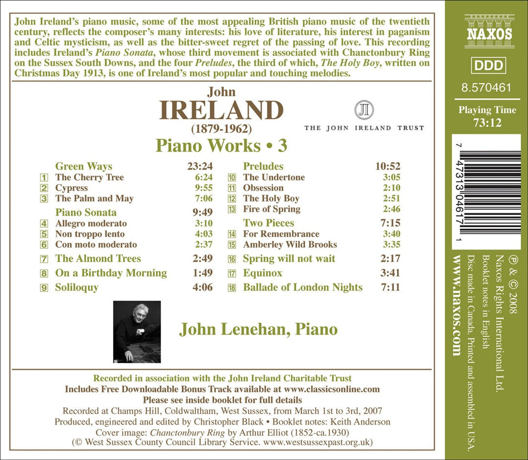 Ireland: Piano Works, Vol. 3 – John Lenehan – MovieMars