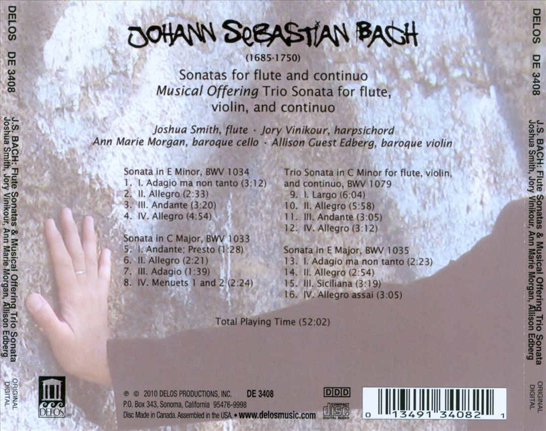 J.S. Bach: Flute Sonatas with Continuo; Musical Offering Trio Sonata ...