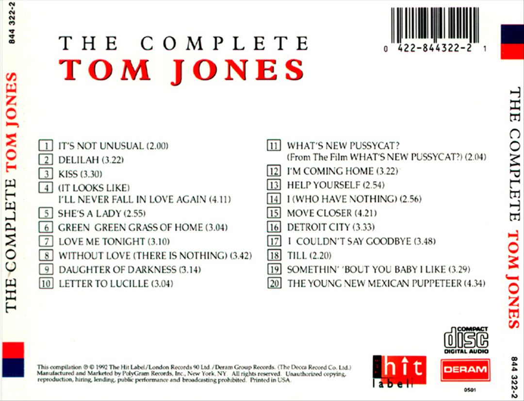 Complete Tom Jones – Tom Jones – MovieMars