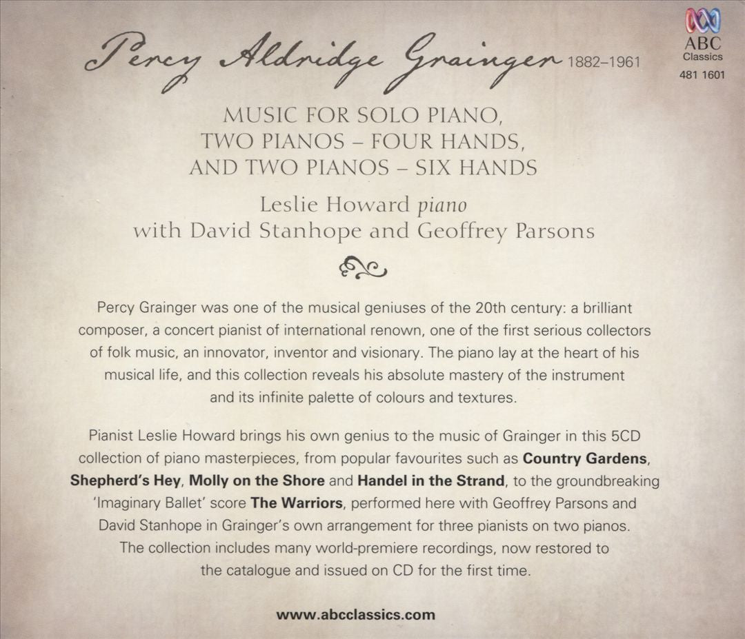 Percy Grainger: Piano Works – Leslie Howard – MovieMars