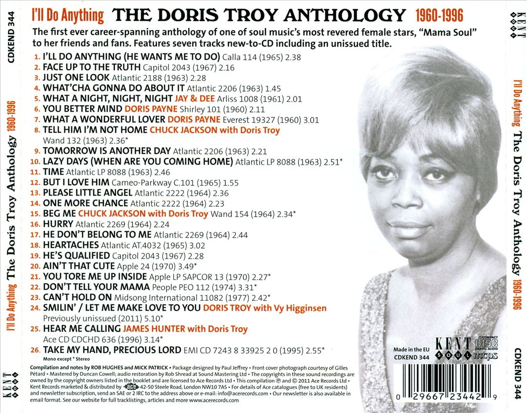 I'll Do Anything: The Doris Troy Anthology 1960-1996 – Doris Troy ...