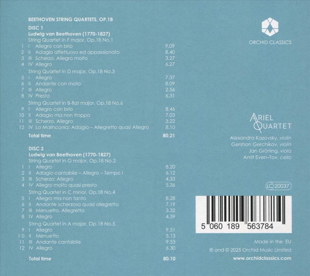 Beethoven: The Complete String Quartets, Vol. 1 – Ariel Quartet – MovieMars