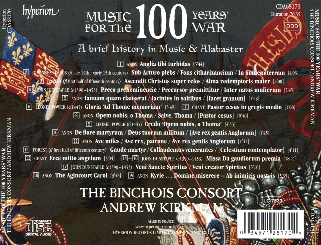 Music for the 100 Years' War – Binchois Consort / Andrew Kirkman ...