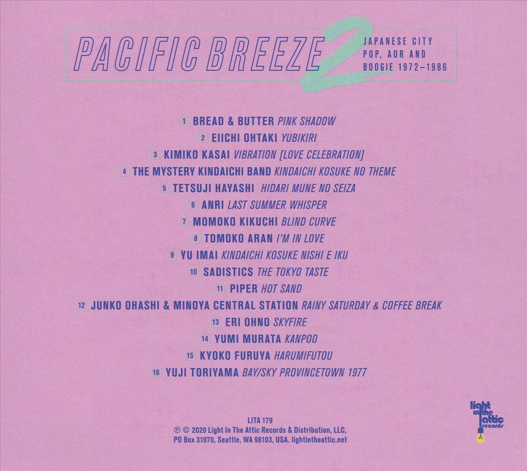 Pacific Breeze 2: Japanese City Pop, AOR & Boogie 1972-1986 – Various ...