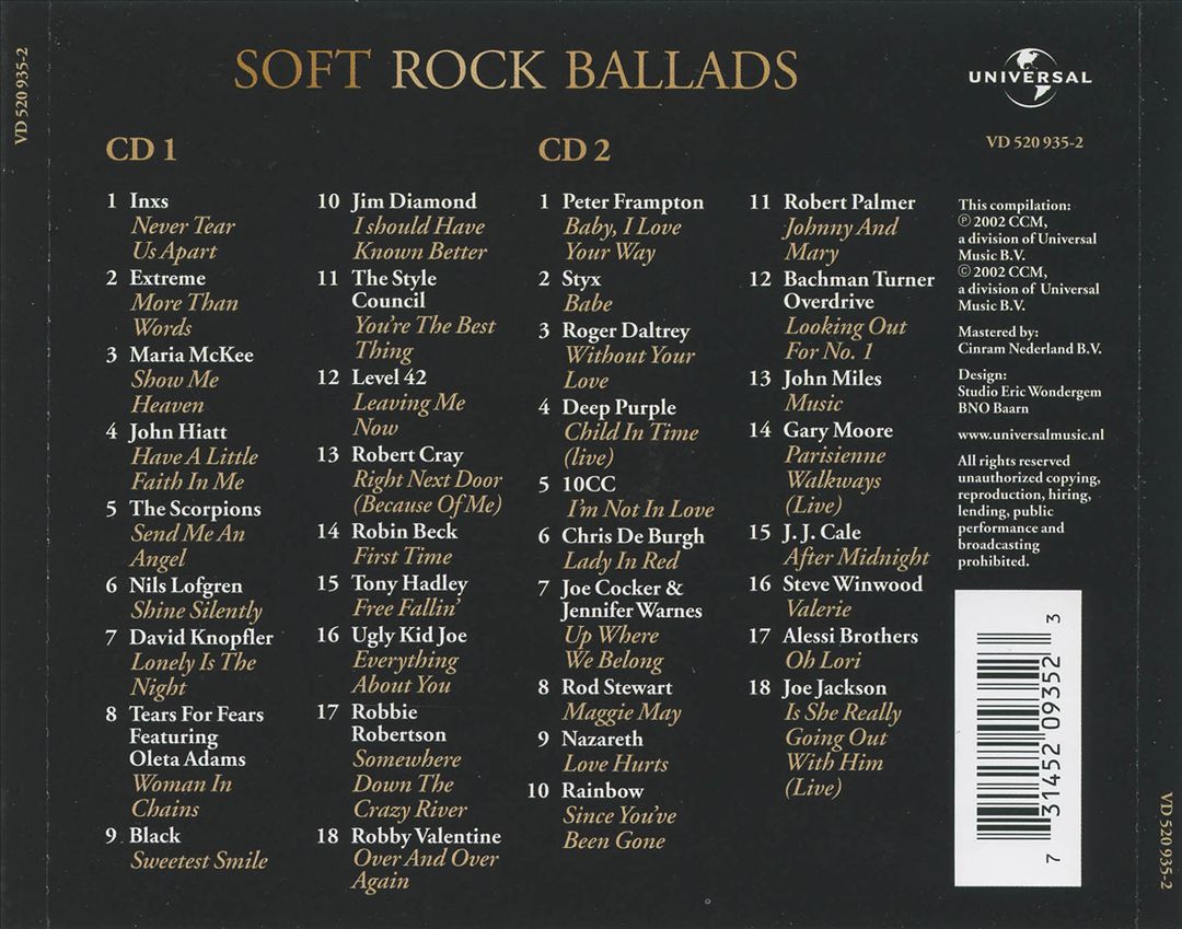 Soft Rock Ballads [Universal] – Various Artists – MovieMars