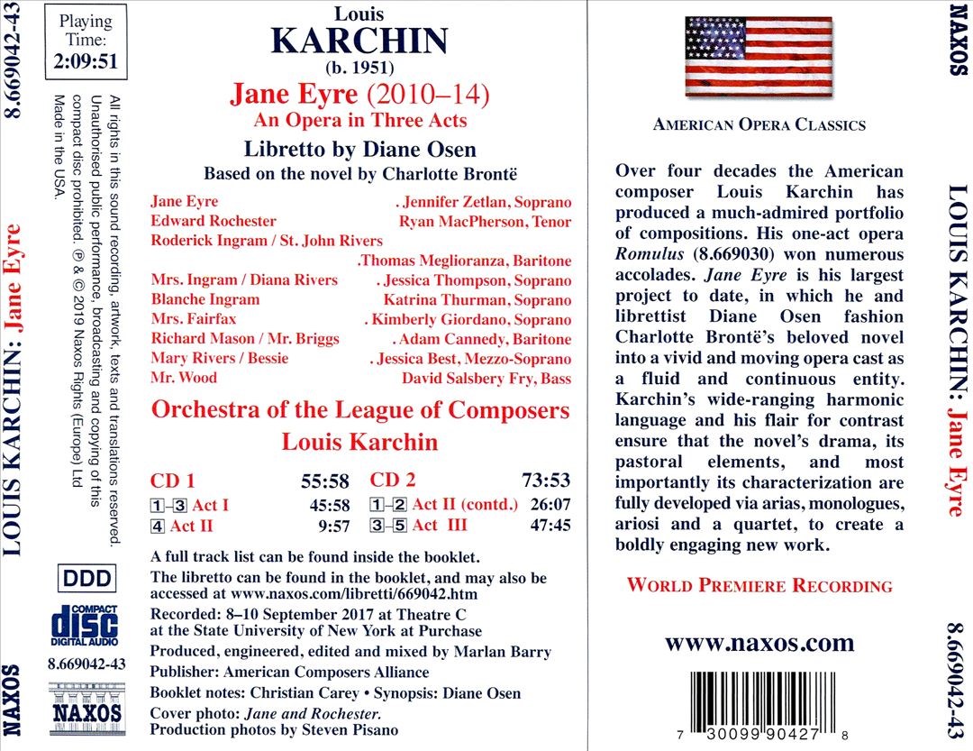 Louis Karchin: Jane Eyre – Jennifer Zetlan / Ryan MacPherson / Louis Karchin – MovieMars