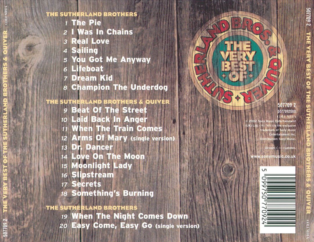 Very Best of the Sutherland Brothers & Quiver – The Sutherland Brothers ...