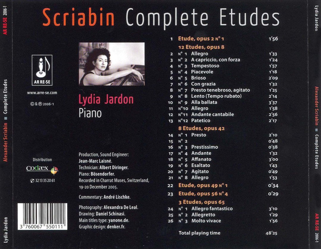 Scriabin: Complete Etudes – Lydia Jardon – MovieMars