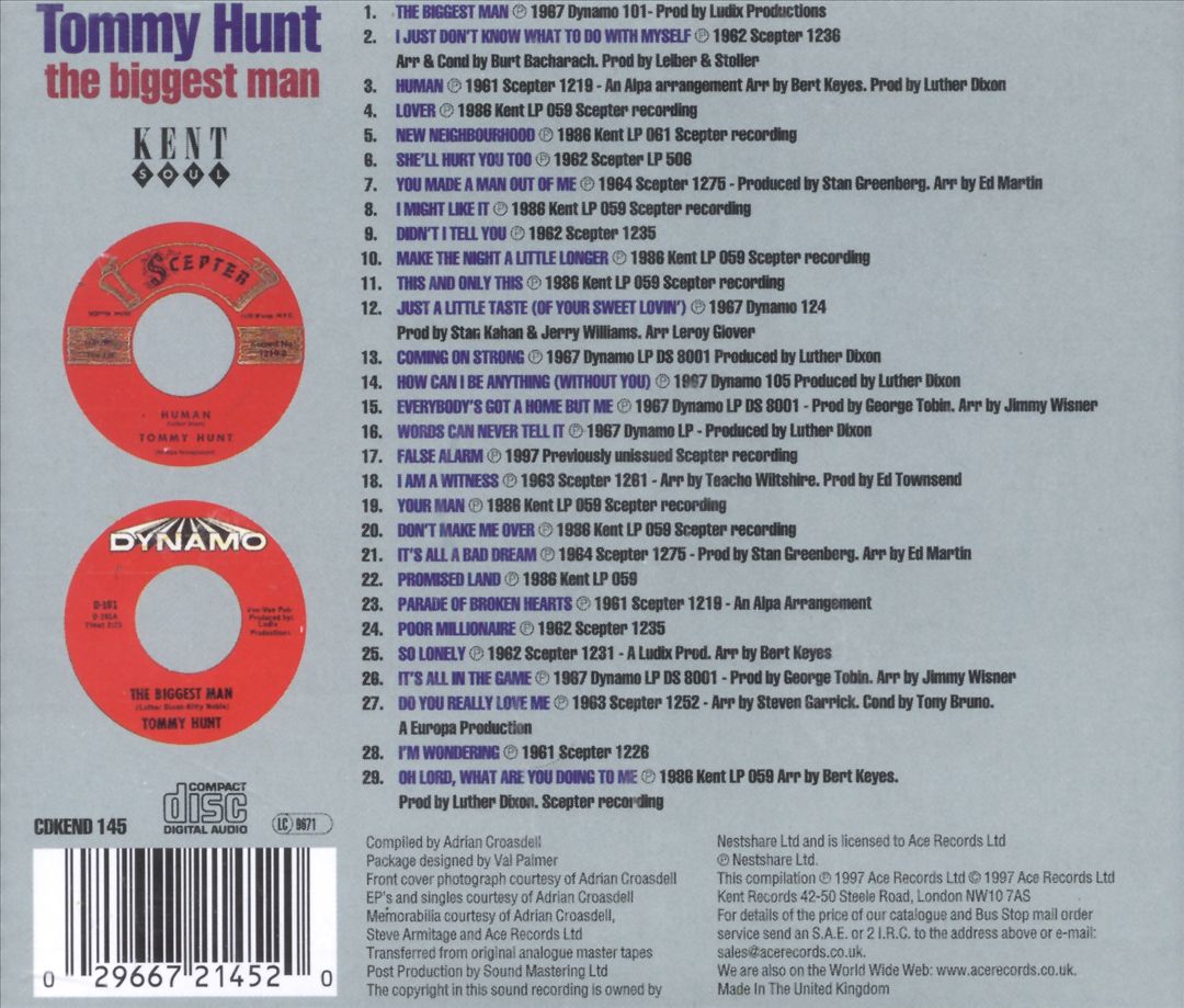 Biggest Man – Tommy Hunt – MovieMars