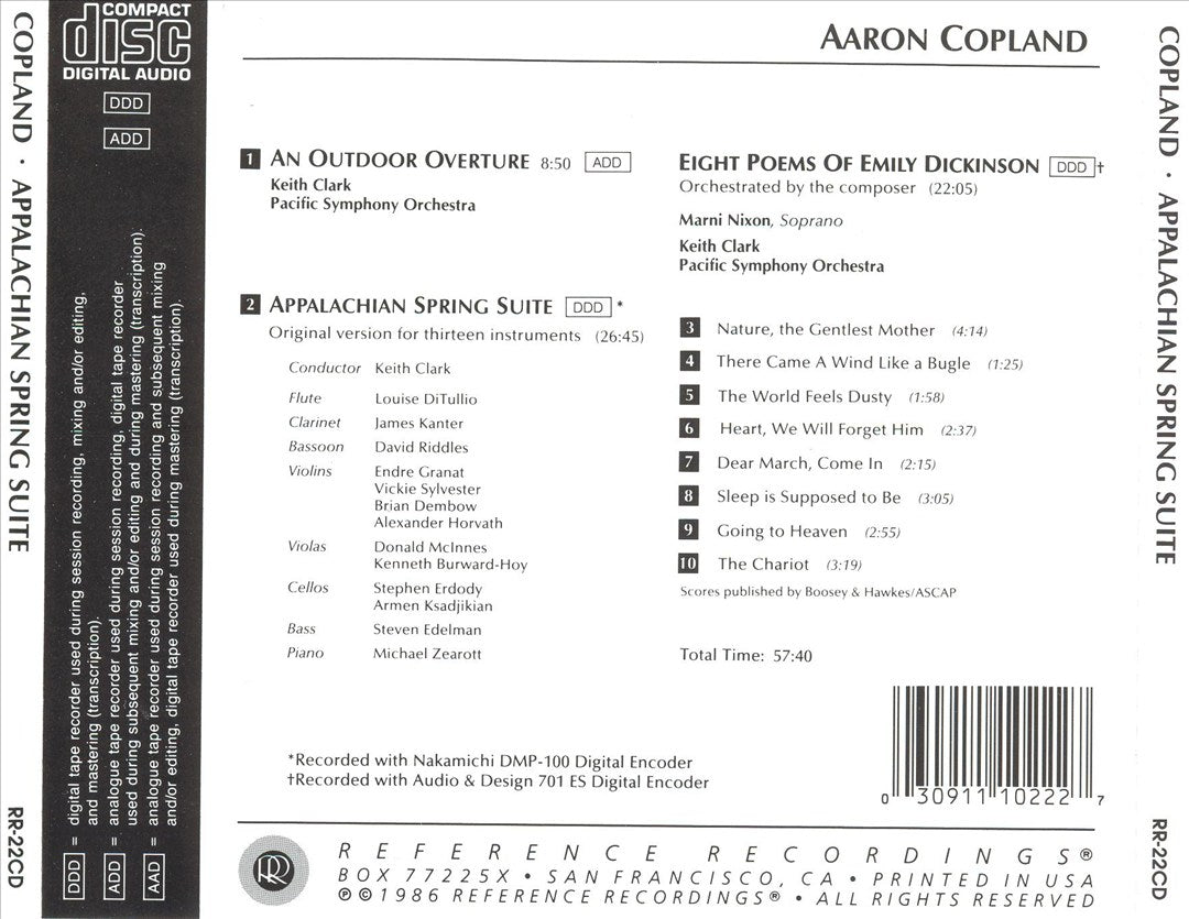 Copland: Appalachian Spring Suite – Keith Clark / Pacific Symphony ...