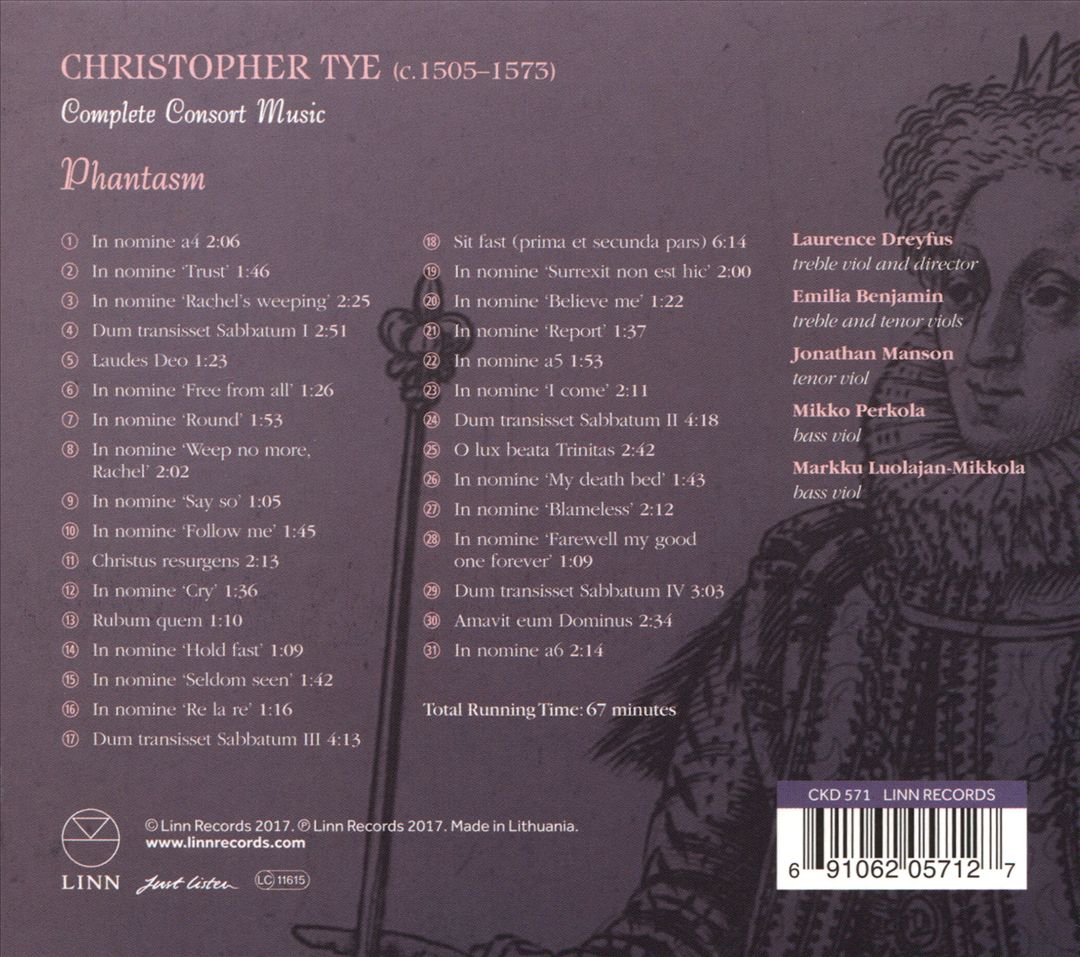 Christopher Tye: Complete Consort Music – Phantasm – MovieMars