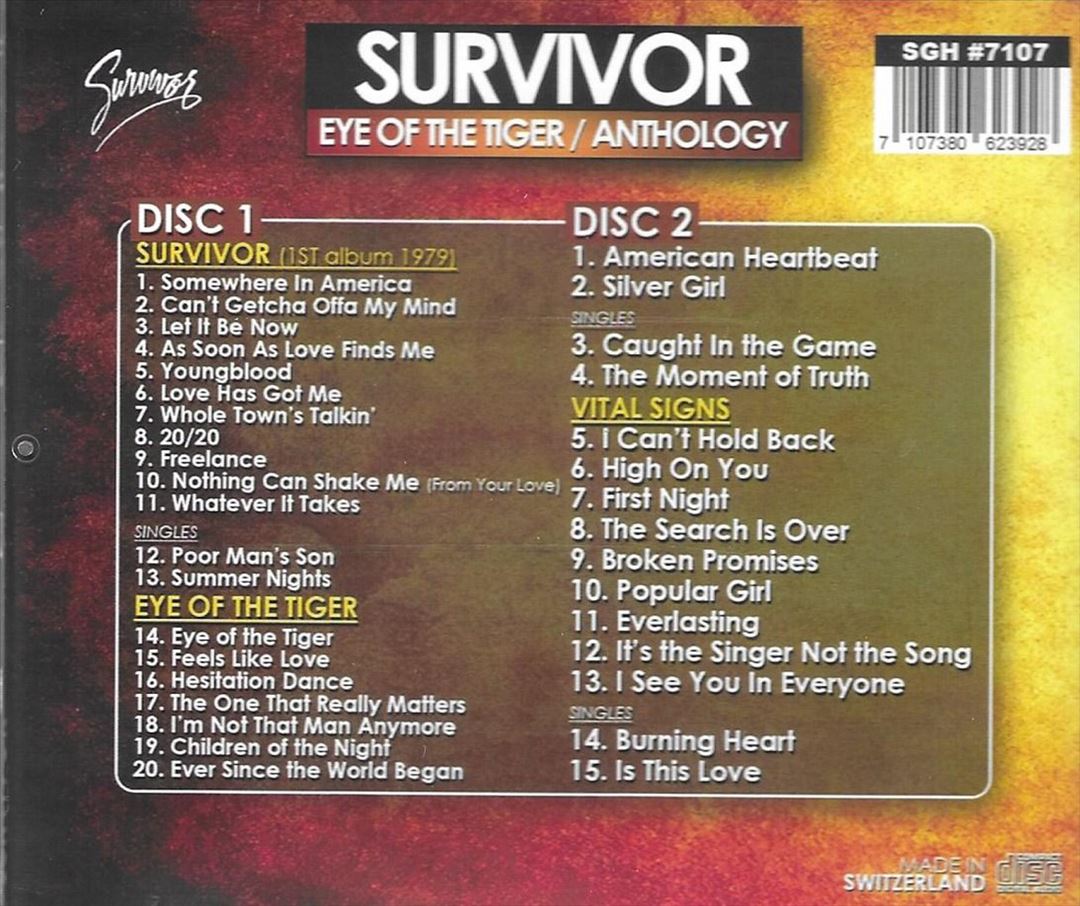 3 Classic Lps Including All Their Chart Hits – Survivor – MovieMars