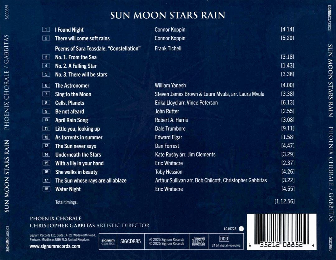 Sun Moon Stars Rain – Phoenix Chorale / Christopher Gabbitas – MovieMars