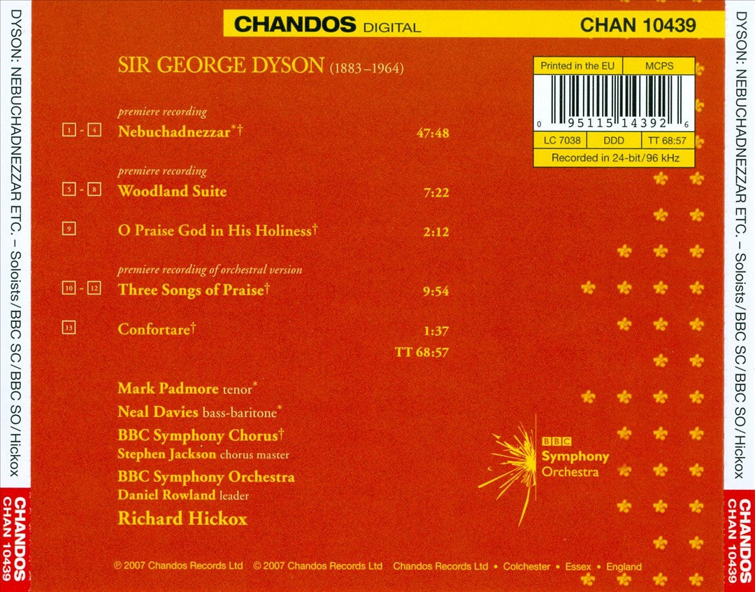 Dyson: Nebuchadnezzar; Two Coronation Anthems; Three Songs of Praise ...