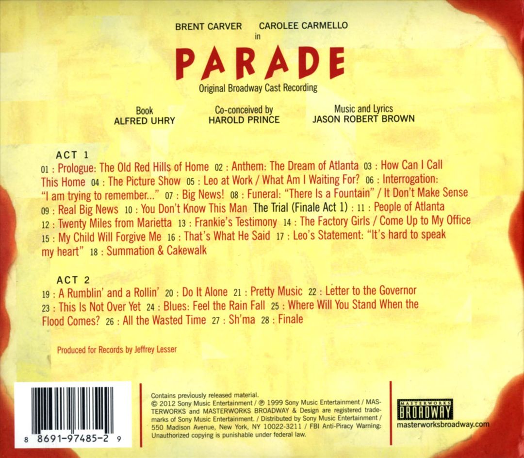 Parade – Original Broadway Cast – MovieMars