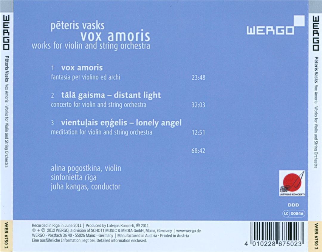 Peteris Vasks: Vox Amoris – Alina Pogostkina – MovieMars