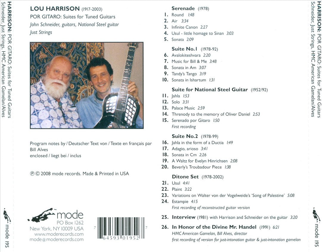 Por Gitaro: Lou Harrison – John Schneider – MovieMars